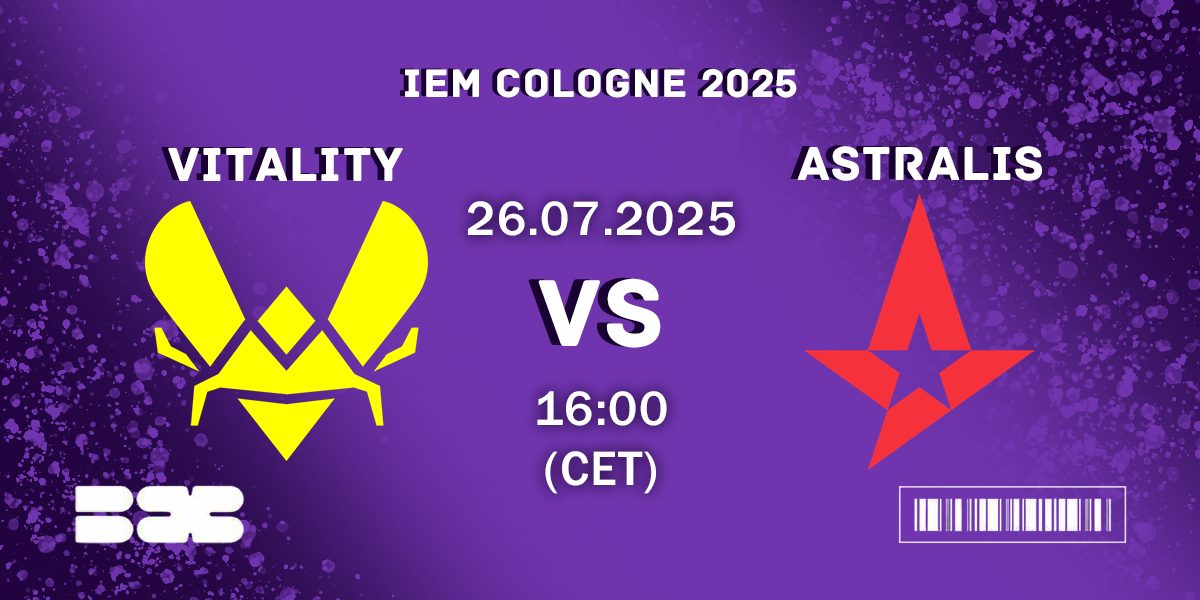 Vitality vs Astralis - Stage 2 Prediction - IEM Cologne 2025 – blix.gg
